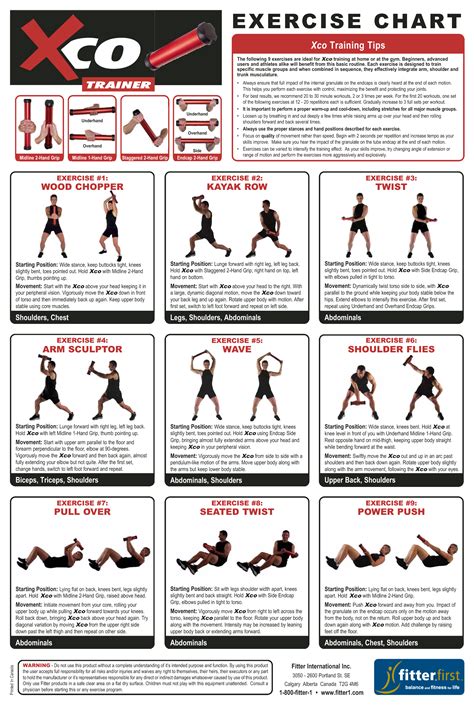 Dumbbell Workout Chart Printable