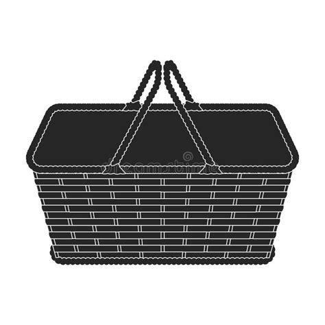 Icono Vectorial De Cesta Icono De Vector Negro Aislado En La Cesta De