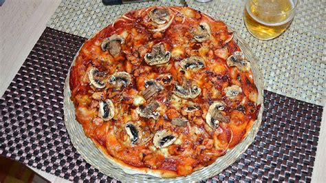 Pizza de Pollo a la Barbacoa con Champiñones Platos Fáciles con Tamara