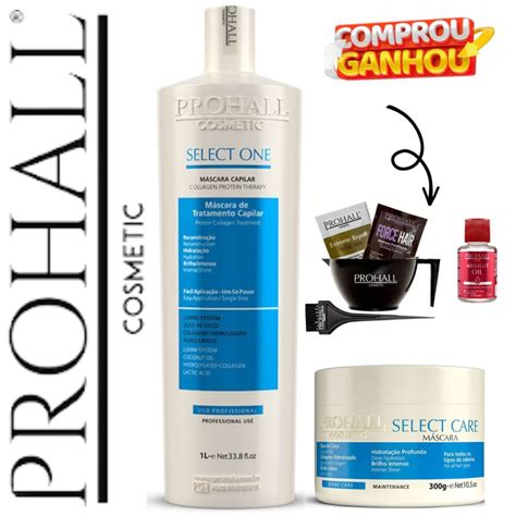 Kit Progressiva Prohall Select One 1 Litro Mascara Select Care 300g