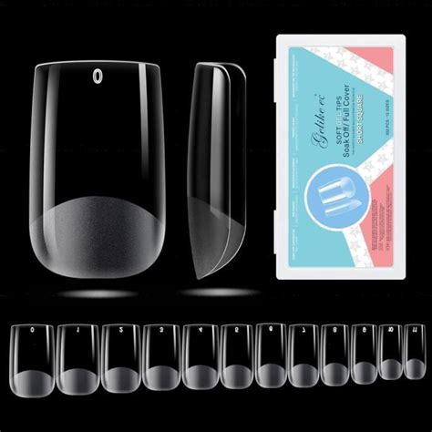 Gelike ec Capsule Américaine Ongle Carré court Pose Américaine Ongle 12
