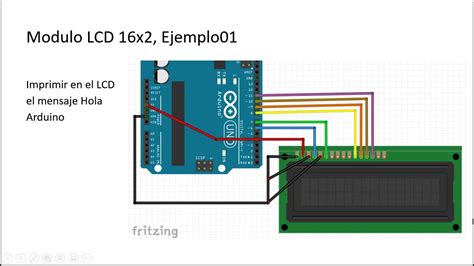 arduino con lcd 16x2 imprimiento un mensaje youtube