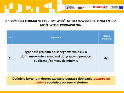 Zmiany w Załączniku 3 b Kryteria wyboru projektów dla poszczególnych