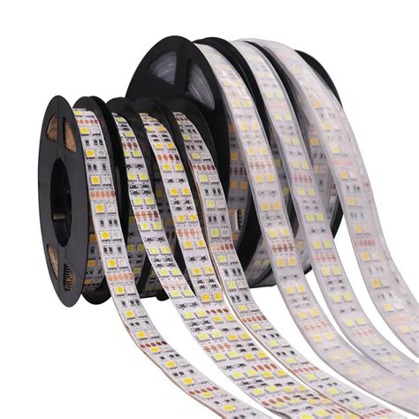 5m Double Row 5050 Rgbw Rgbww Rgb White Warm White Flexible Led Strip