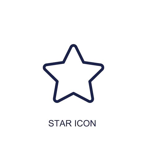 Icono Estrella Fondo Blanco Vector Premium