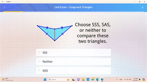 Unit Exam Congruent Triangles Choose SSS SAS StudyX