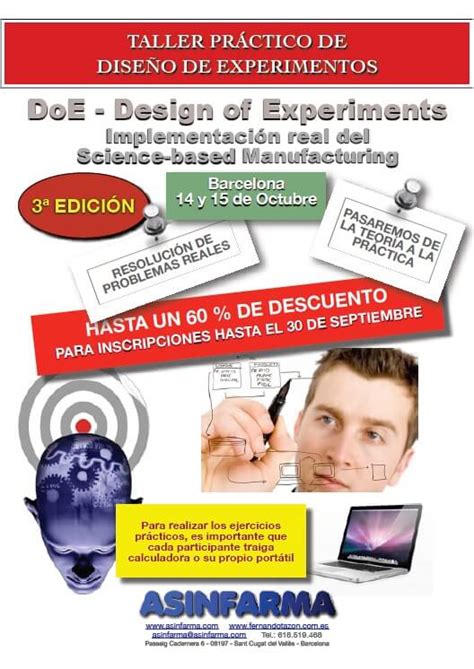TALLER 100 PRÁCTICO DoE Diseño de Experimentos Asinfarma