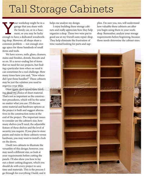 Tall Garage Storage Cabinet Plans Image To U