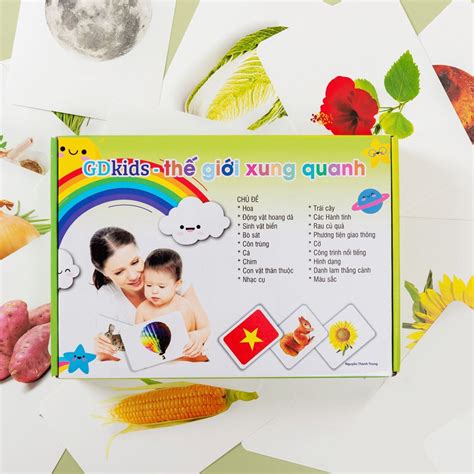 Flashcard cho bé Bộ thẻ dạy trẻ thế giới xung quanh theo phương pháp