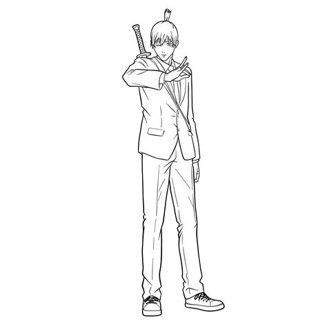 How To Draw Chainsaw Man Sketchok Easy Drawing Guides Themelower
