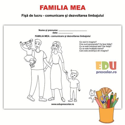 Familia Mea Chipul Meu Fisa De Lucru Eduprescolar Ro