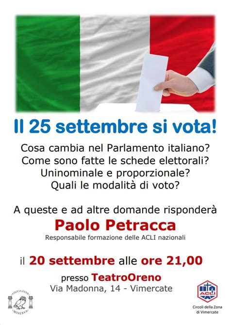 Verso Il Voto Del 25 Settembre ACLI Milano