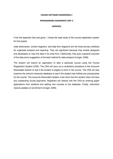 css4403 software engineering 2 unit 3 css4403 software engineering 2 programming assignment