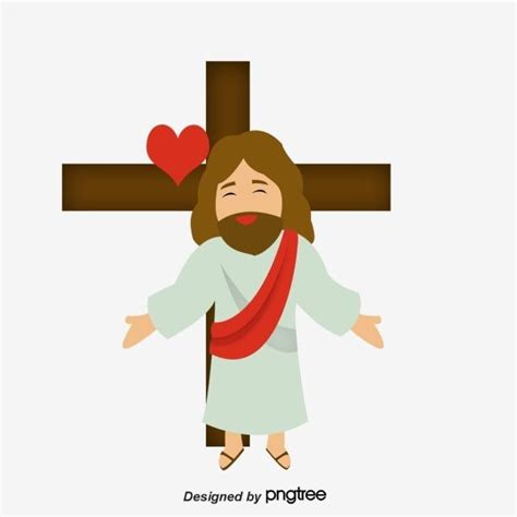 Material De Vetor De Desenhos Animados Cruz PNG Jesus Clipart