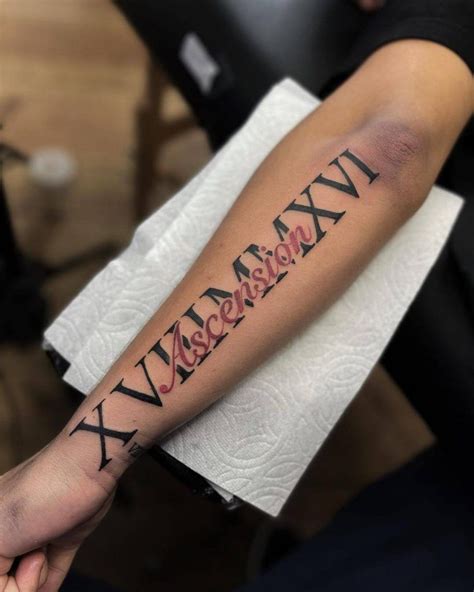 Roman Numeral Birthday Tattoo Mens Roman Numeral Tattoo Roman Numbers