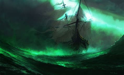 Sunlight Fantasy Art Night Atmosphere Thunder Aurora