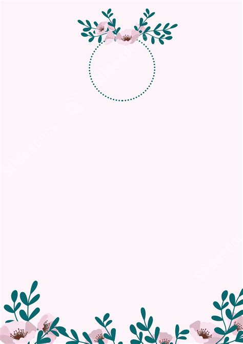 Pale Pink Soft Flower Page Border Background Word Template And Google