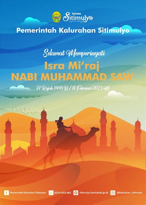 Selamat Memperingati Isra Mi Raj Nabi Besar Muhammad SAW 1444 H