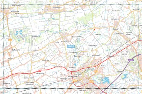 Wandelkaart Topografische Kaart 14 7 8 Topo25 Lokeren NGI