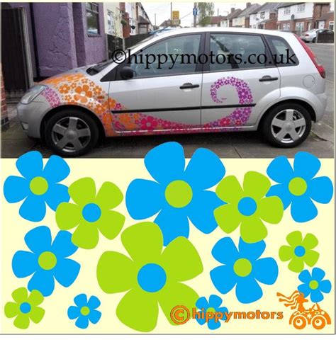 Flower Decals For Cars Made Using Durable Colourfast Vinyl In The UK