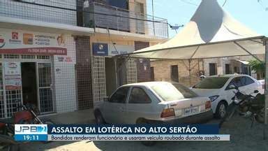 JPB 2ª Edição TV Paraíba Bandidos assaltam lotérica na cidade de