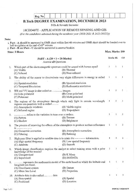 18CEO407T Past Year Papers Reg No B DEGREE EXAMINATION DECEMBER
