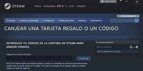 Saldo en Steam Cómo añadir fondos Canjear códigos y tarjetas regalo