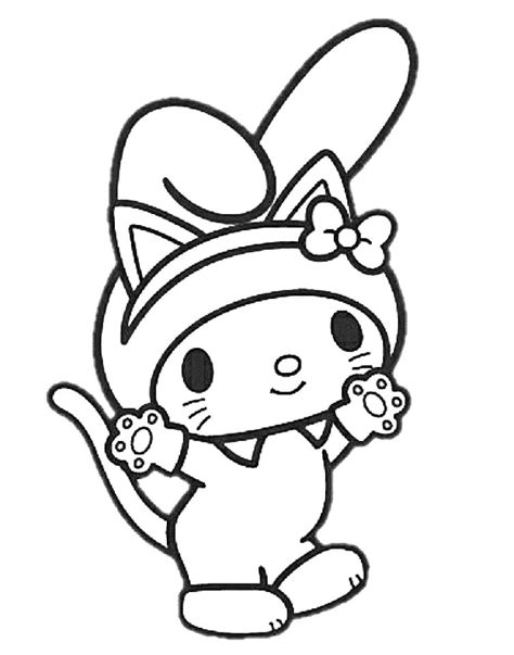 My Melody Face Coloring Pages