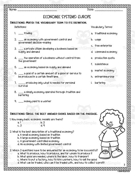 Economic Systems In Australia Reading Packet Worksheets Library