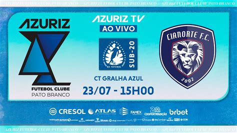 AO VIVO AZURIZ X CIANORTE PARANAENSE SUB 20 3ª RODADA 2ª FASE