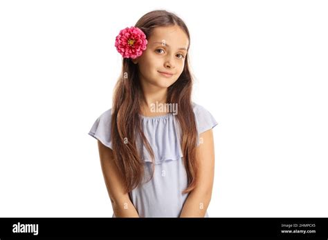 Fille Avec Une Fleur Dans Les Cheveux Banque De Photographies Et D