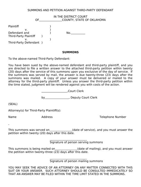Ca Civil Form Summons Pdf Fillable Printable Forms Free Online