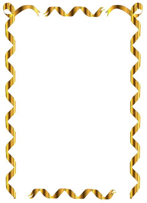 Affiche De Bordure De Ruban Doré PNG Affiche D Or Soie Image PNG