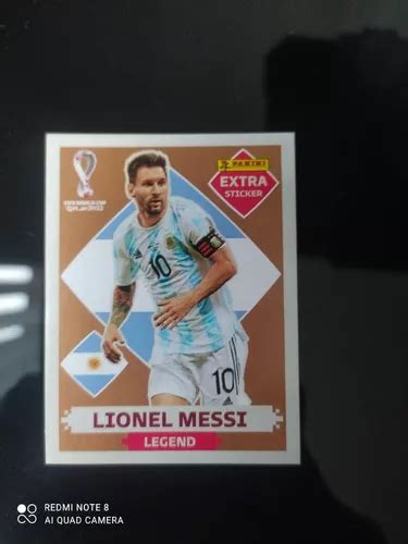 Figurinha Extra Copa 2022 Lionel Messi Bronze Rara Legend R 140 Em