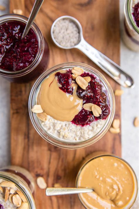 PB J Overnight Oats Gluten Free Vegan From My Bowl