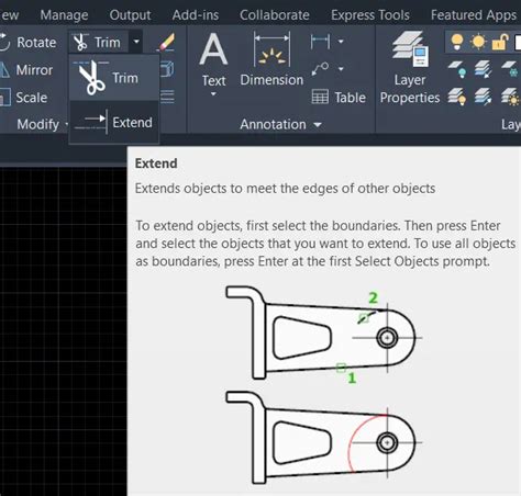 How To Use Trim And Extend Command In AutoCAD 99 Work