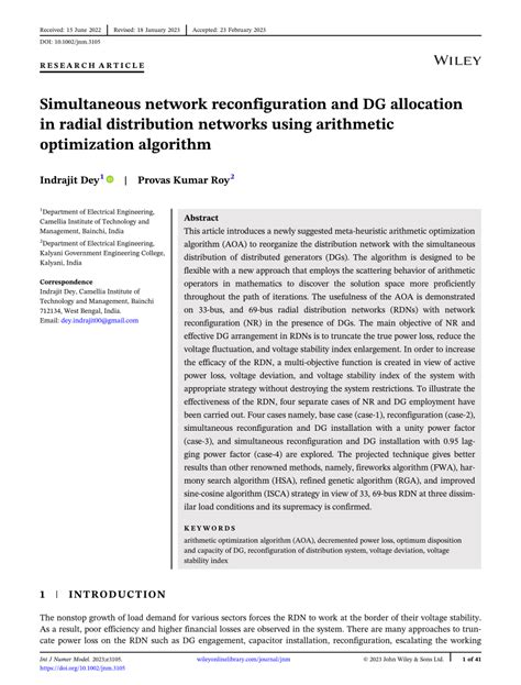 simultaneous network reconfiguration and dg allocation in radial distribution networks using
