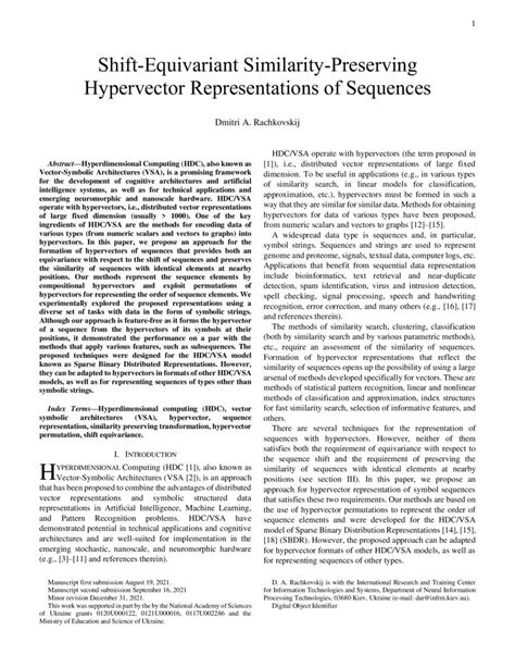 shift equivariant similarity preserving hypervector representations of sequences deepai