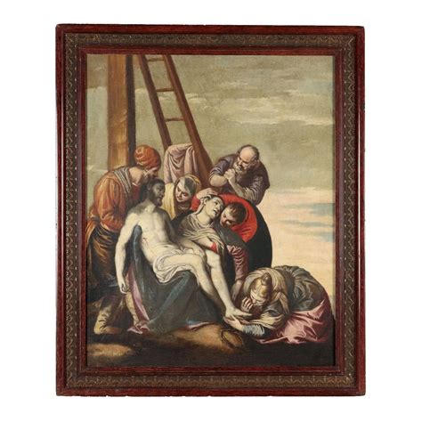 Quadro Antico Dipinto Soggetto Sacro Olio Su Tela XVII XVIII Secolo