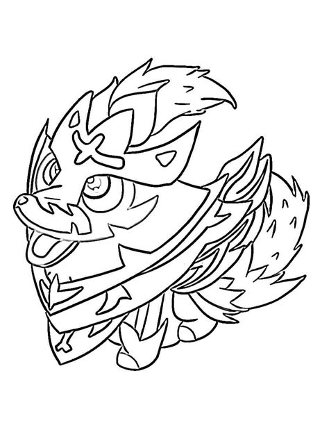 Zamazenta Pokemon Coloring Pages