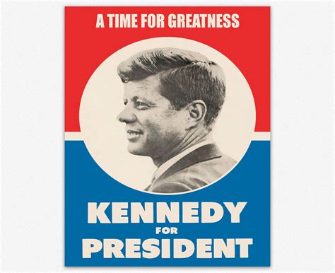 JFK Presidential Campaign Poster JFK Election Poster Politics Etsy
