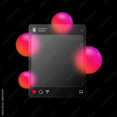 Vecteur Stock Instagram Mockup Social Media Post Template In
