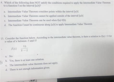 solved 14 which of the following does not satisfy the