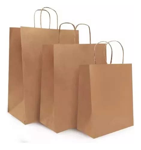 Sacola De Papel Pardo Kraft Alça M 31 5x24x10cm C 25 Parcelamento