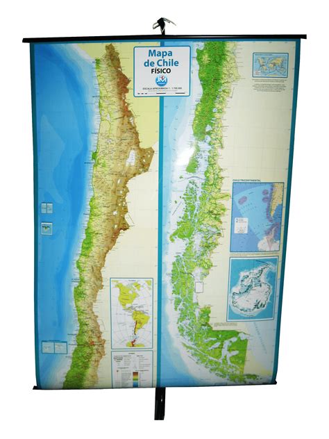 MAPA DE CHILE FISICO POLITICO Didácticos Sur Material y Juegos