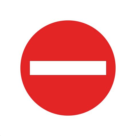 No Entry Sign Vector Isolated 31132887 Vector Art At Vecteezy