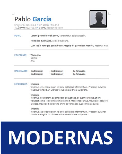 Plantillas De Curriculum Vitae Para Rellenar Gratis Plantillas De