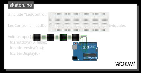 Seg Part 8x8 Individuales Wokwi Esp32 Stm32 Arduino Simulator