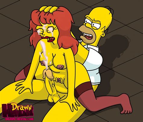 Rule 34 Breasts Chubby Clothes Color Cum Cum On Face Drawn Hentai Female Homer Simpson Human