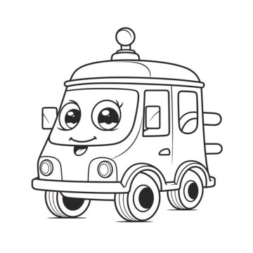 Dessin Animé Mignon Camion De Dessin Animé Coloriages Contour Croquis